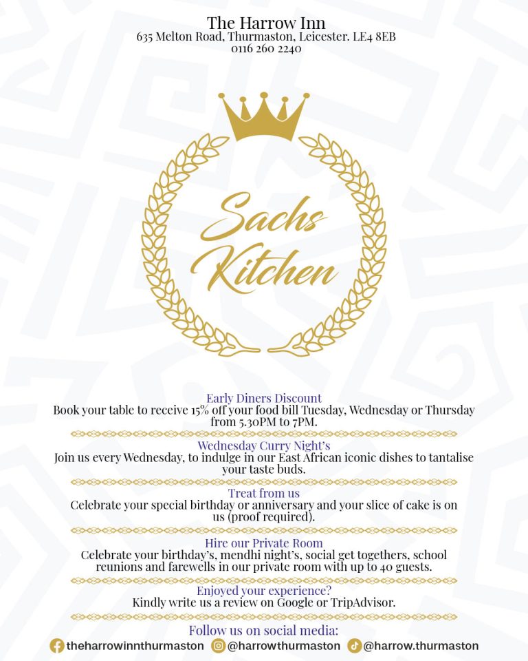 Our Menus | The Harrow Inn | Thurmaston, Leicester